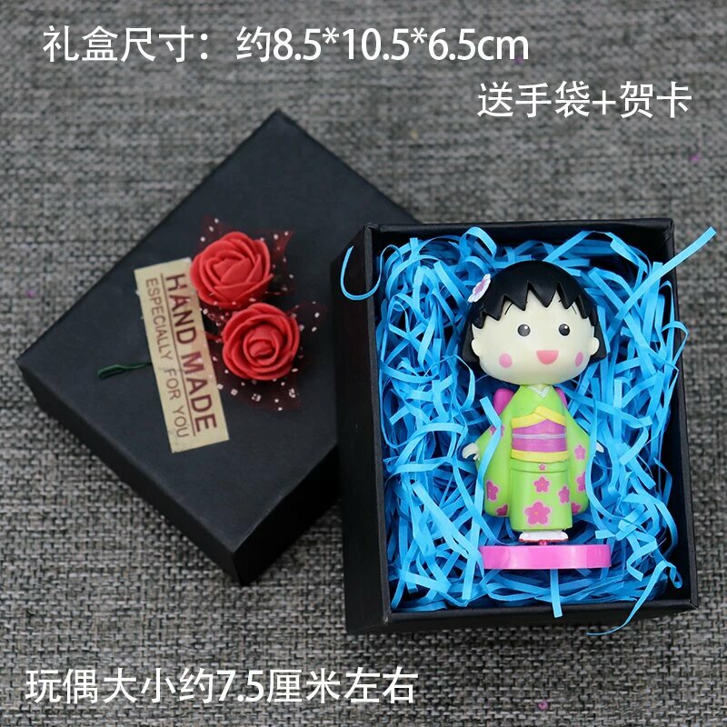 Новое кимоно Chibi Maruko-chan слепая коробка милая девушка вишнево-розовая молодая девушка кукла-сердце орнамент