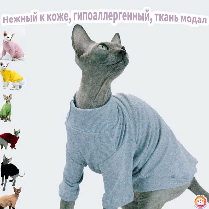 Одежда для сфинкса кота Мягкий, многоцветный