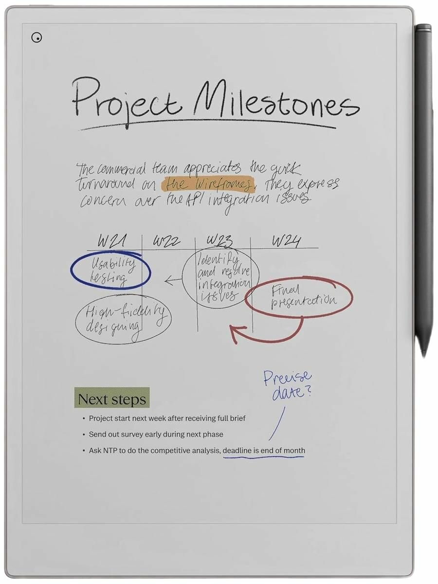 Графический планшет ReMarkable Paper Pro 11.8 + Стилус Marker Plus (комплект)
