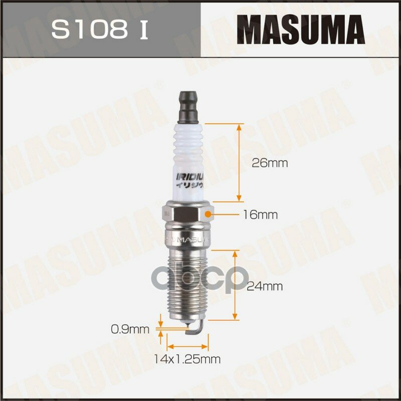Свеча зажигания IRIDIUM Masuma арт. S108I