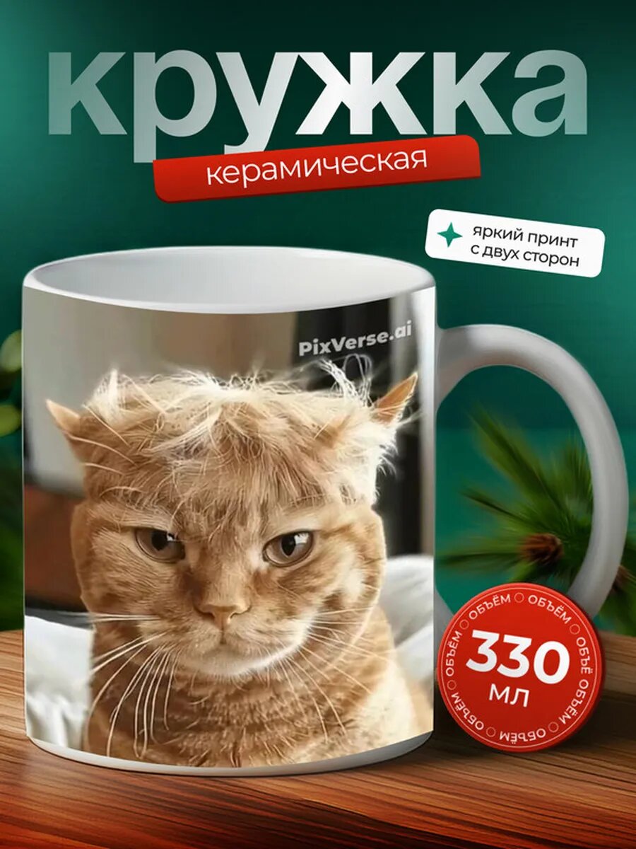 Кружка Маврикийский коралл кот 30,