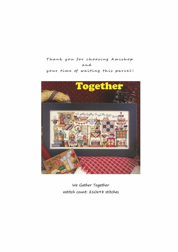 14CT Набор для вышивания иглой Craft Craft Counting Cross Stitch Kit DIY-(210*98)