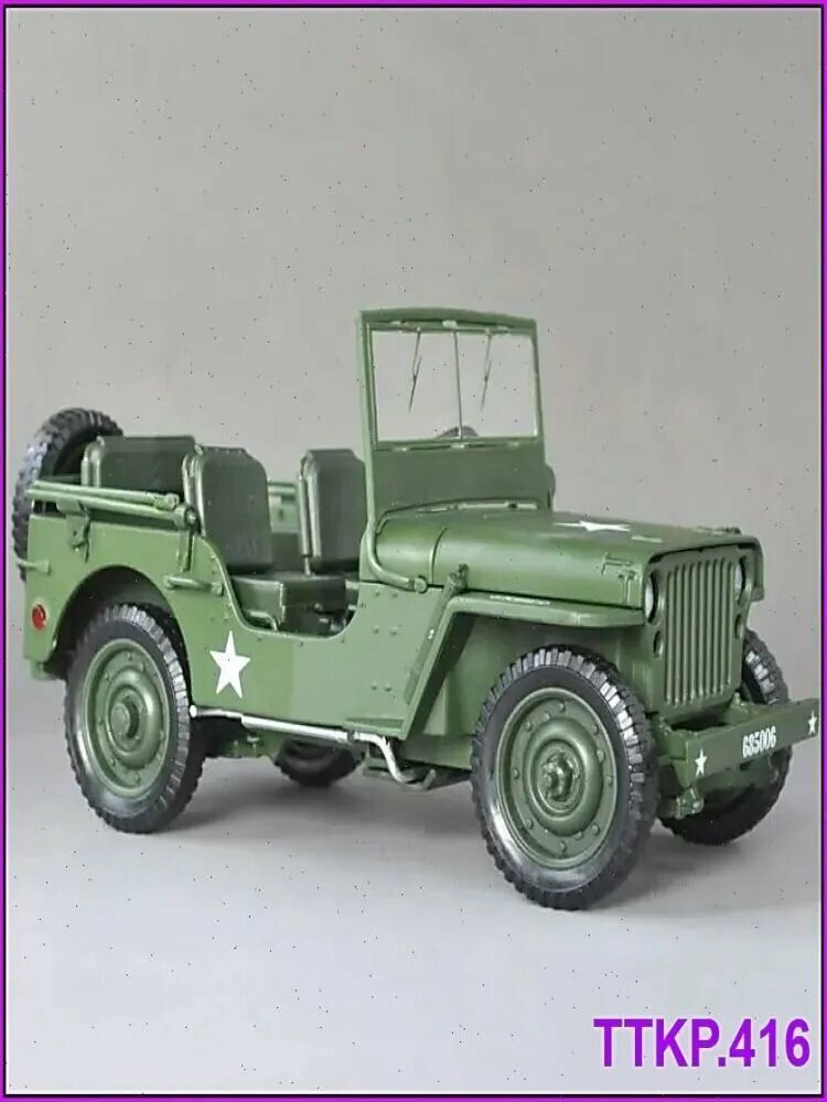 Эксклюзивная миниатюрная копия Jeep Willis 1 18 модель выполнена из литого металла