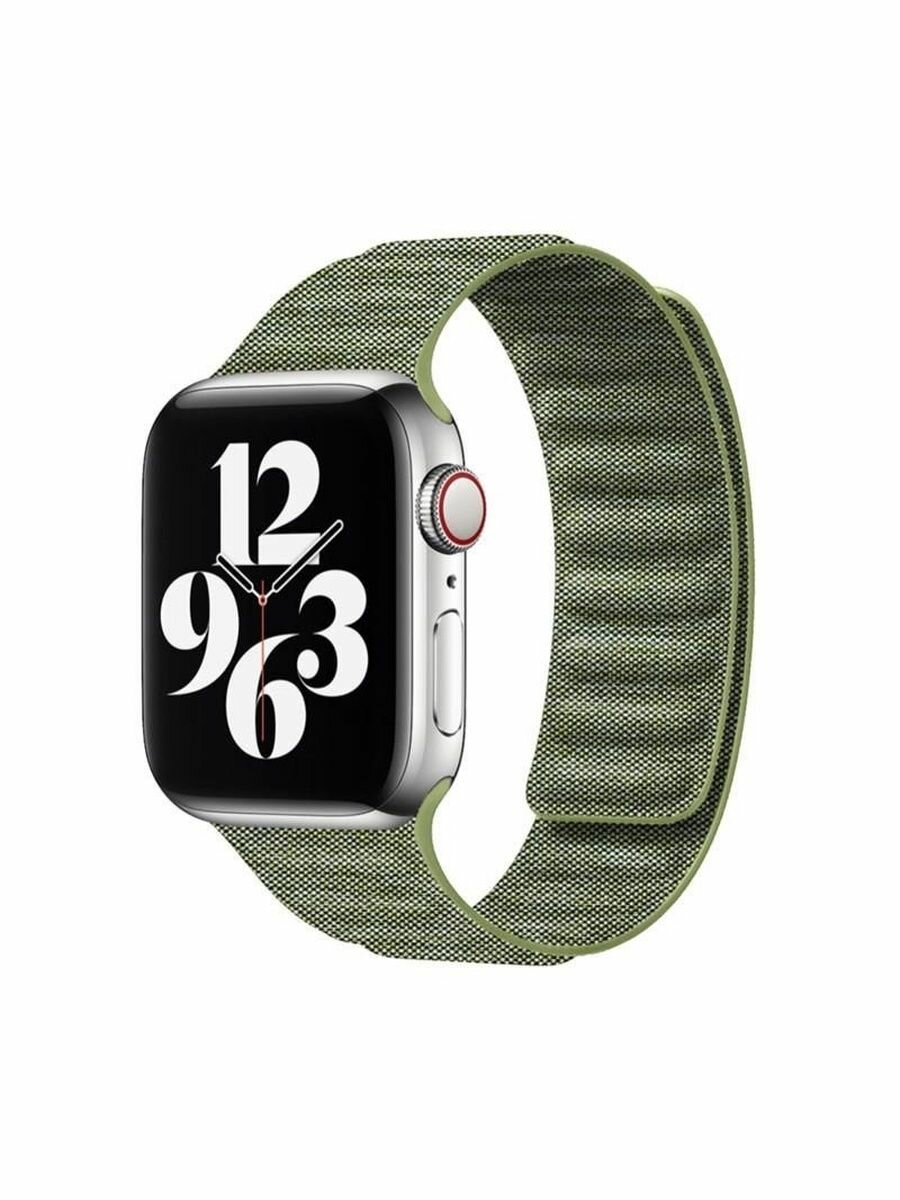 Ремешок для часов Apple Watch 42 / 44 / 45 / Ultra 49 mm Магнитный FineWoven Magnetic Link Green