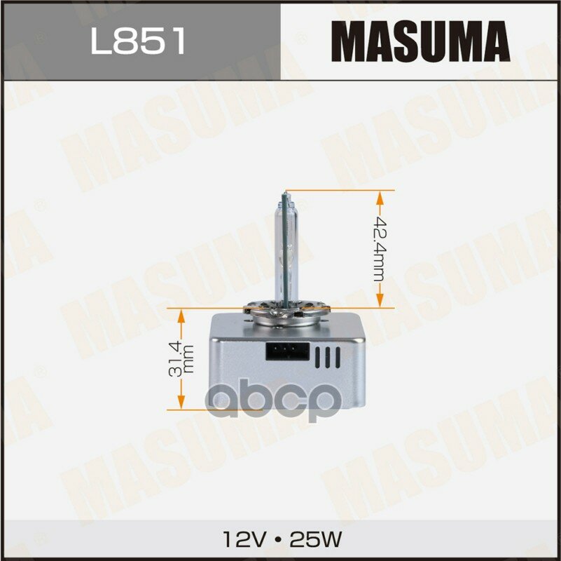 Лампа XENON STANDARD GRADE D5S 4300K 25W universal Masuma арт. L851