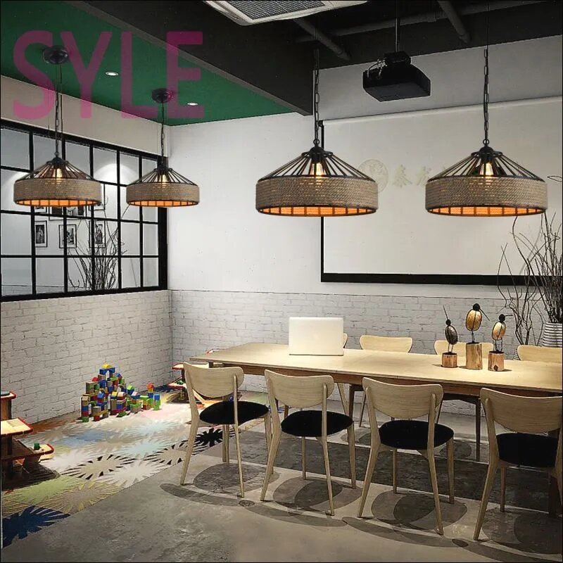 Потолочный светильник Style Loft E27, 60 Вт, площадь освещения 10 м², черный/коричневый — фото 1