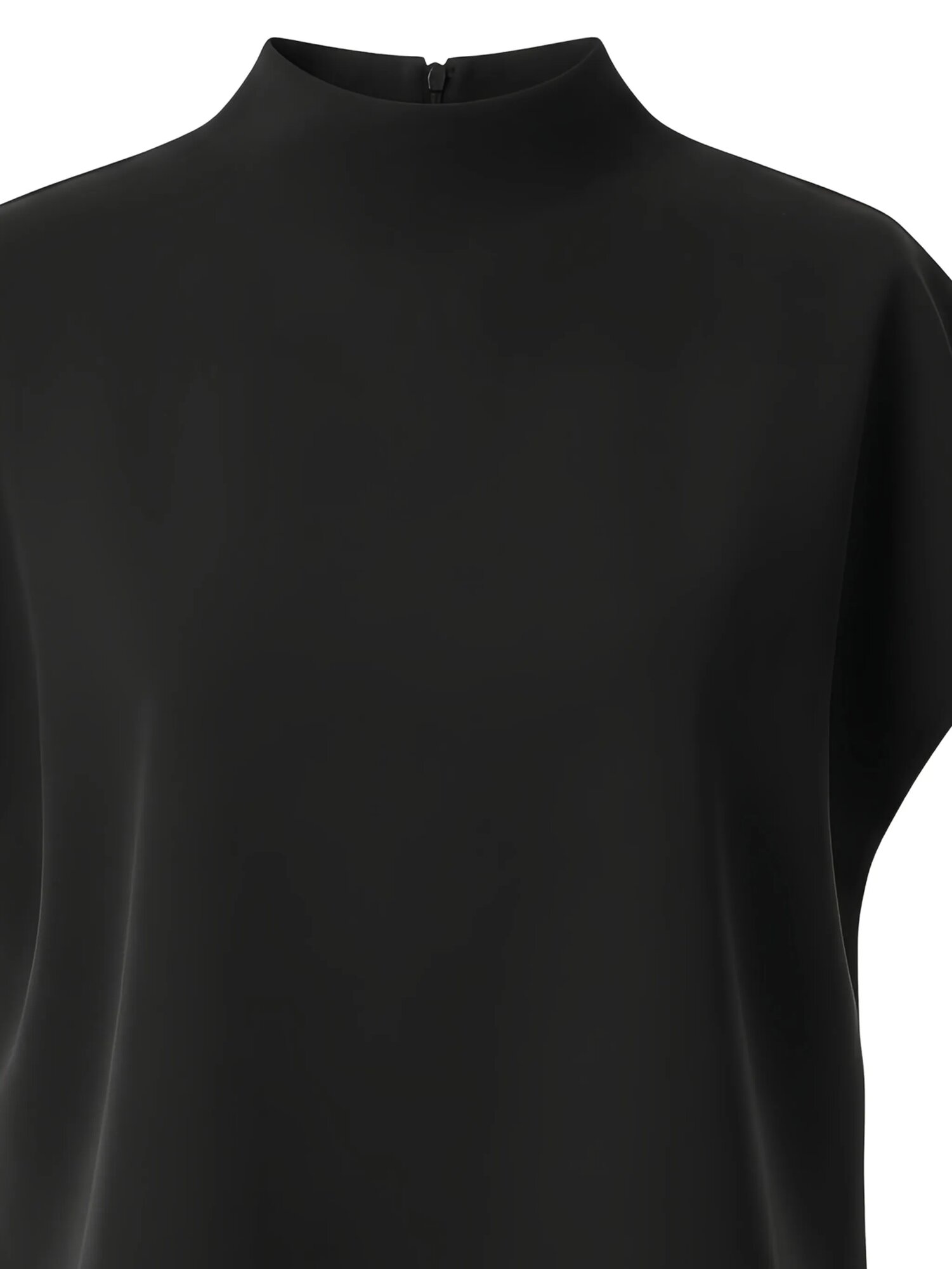 Блуза Black Label High-neck short-sleeve blouse, размер 38, black / black — фото 1