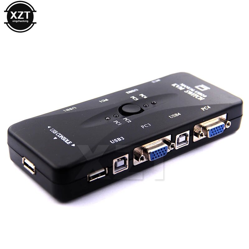 WYMECT 4 Порта USB2.0 KVM Переключатель VGA
