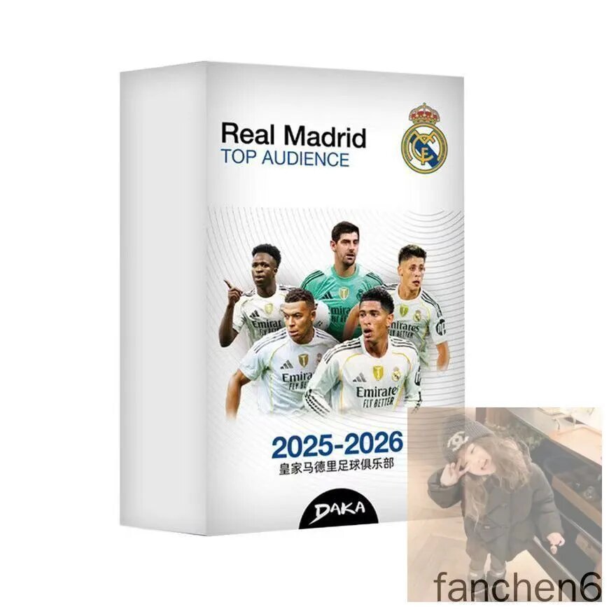 Футбольные карточки DAKA 25-26 (Реал Мадрид, Real Madrid Club de Ftbo), коллекционные, TOP AUDIENCE