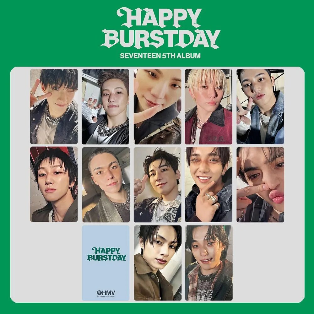 Карточки SEVENTEEN Happy Burstday Коллекционная карточка Фотокарточки 54 * 86 мм 12 шт