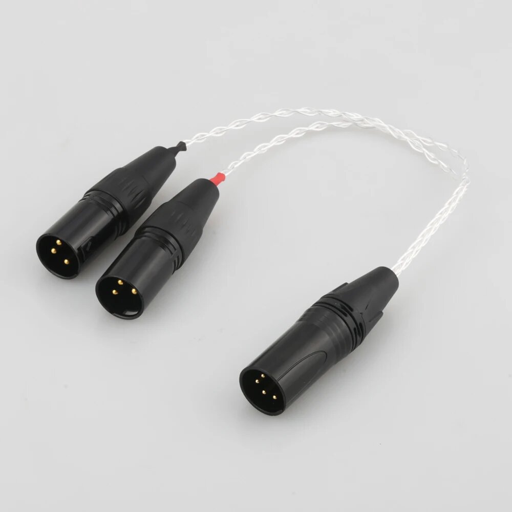 Audiocrast Uдлинительный кабель XLR 4 pin male to 2 x XLR 3 pin male 0.2m