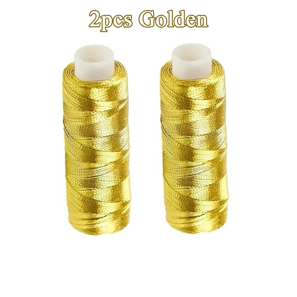 Золотые и серебряные нитки для вышивки 2 шт. 2Golden