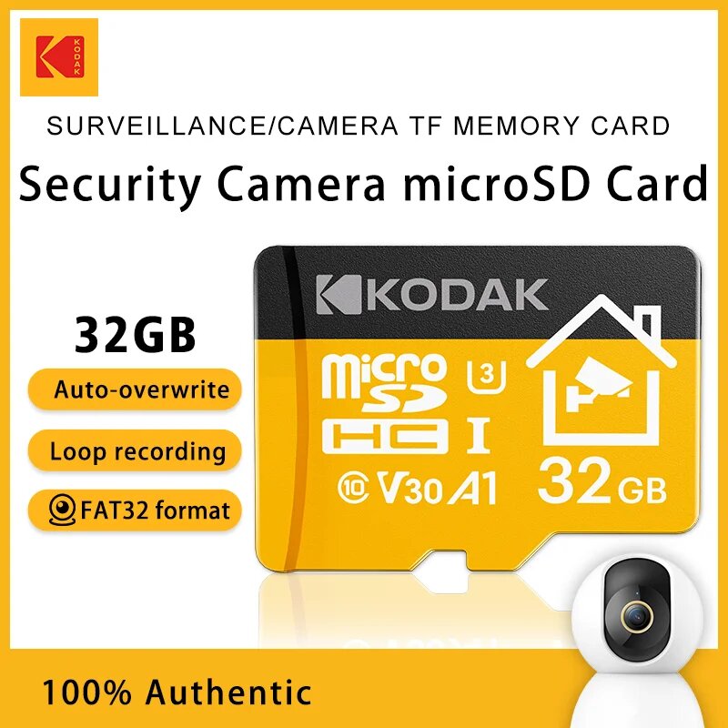 Карта памяти Kodak MicroSD 32/64/128/256 ГБ для смартфонов и камер 32GB
