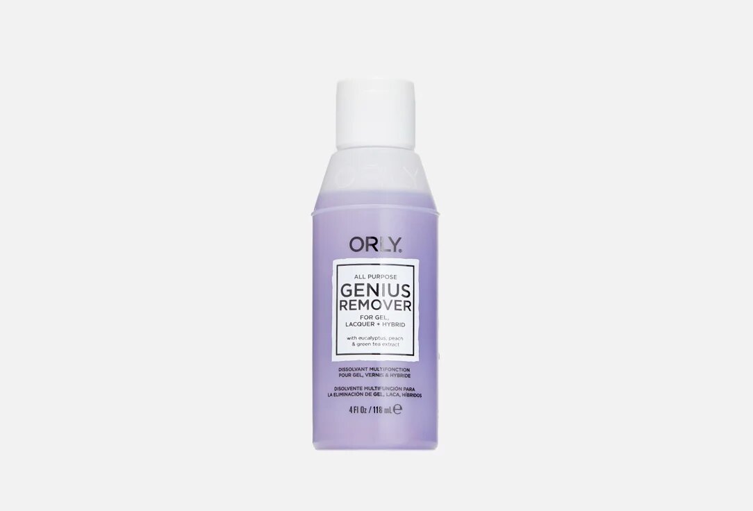 Orly GENIUS Универсальная жидкость для снятия лака, геля и блёсток 118 мл