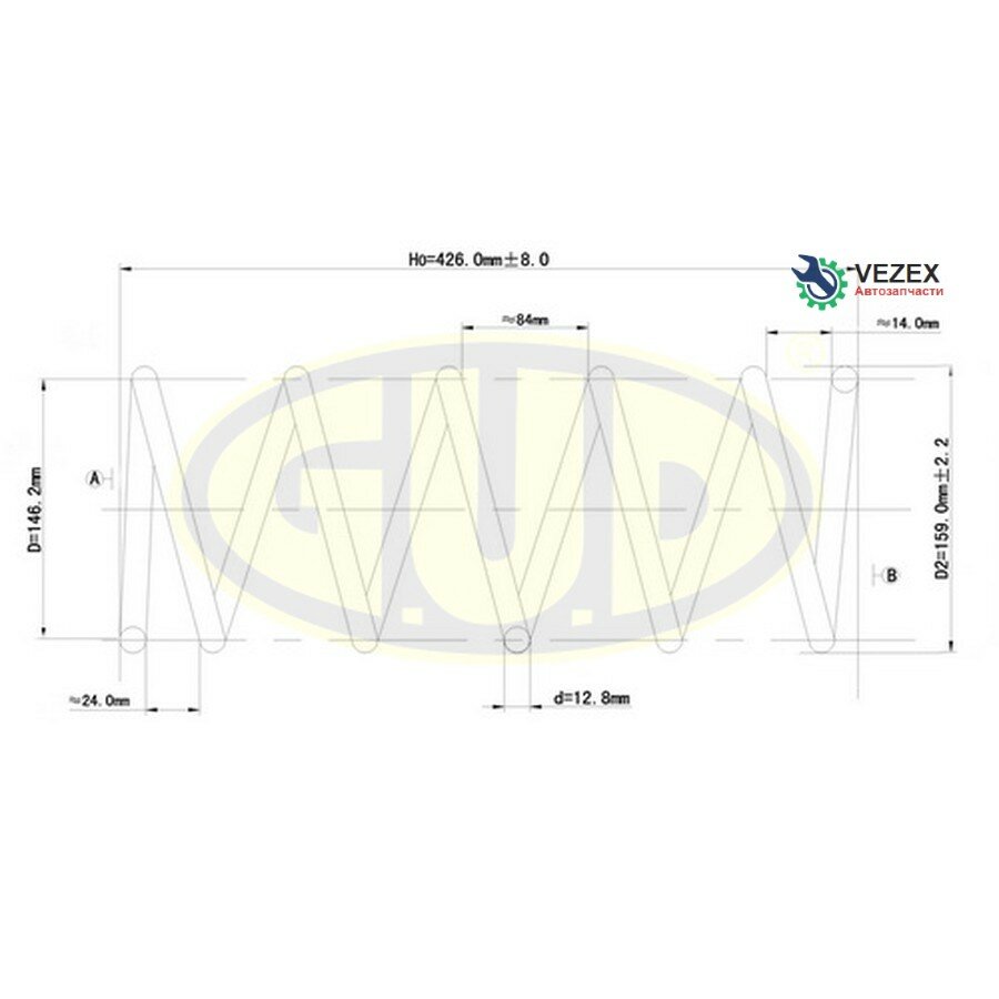 GUD GCS015624 Пружина подвески