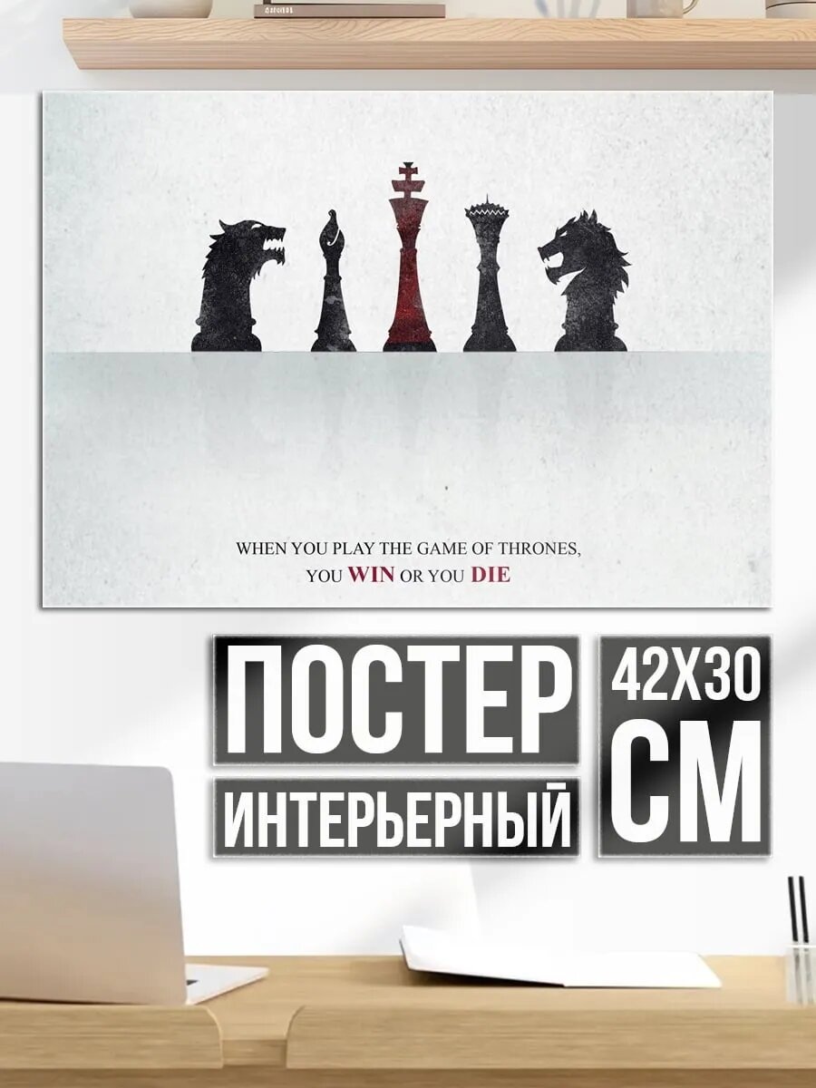 Плакат постер Игра престолов победа или смерть