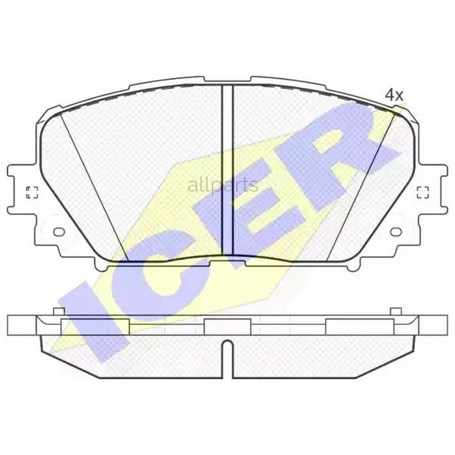 ICER 181898 Колодки торм. диск. YARIS 1.0 VVT-i 1.3 VVT-i D-4D