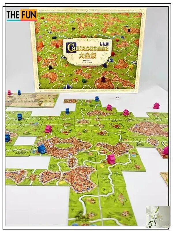 Carcassonne Big Box: Базовая игра + 11 расширений, средневековая стратегия для веков 7+, 2-6 игроков, Китайская версия