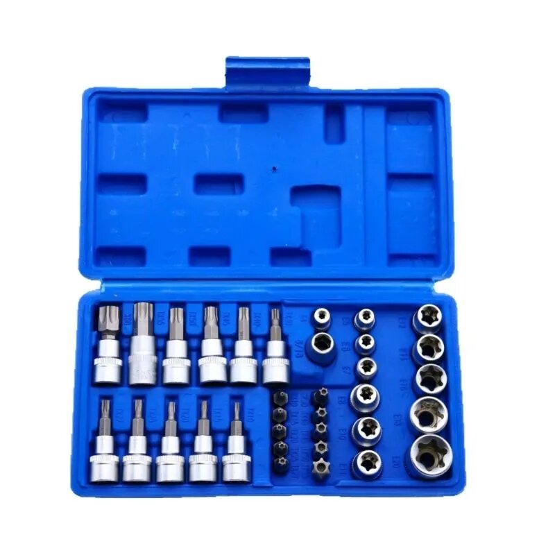 Набор бит: Torx (звездочка) и шестигранные, 34 предмета (1 комплект)