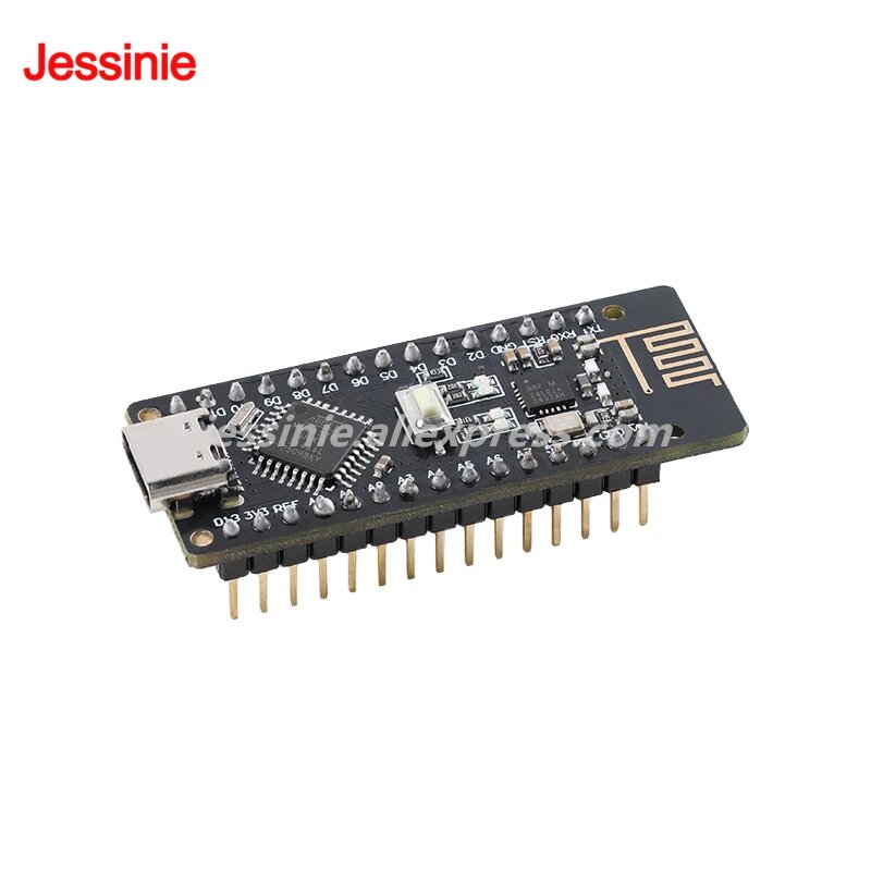 Jessinie RF-Nano плата ATMEGA328P Nano 3.0 NRF24L01 беспроводной модуль 1pc, Update Type-C