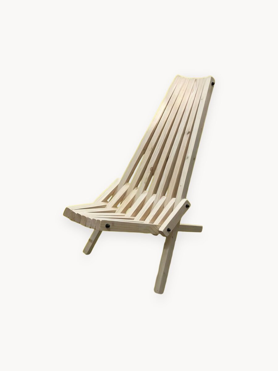 Садовое кресло шезлонг из дерева Кентукки , массив сосны, 2 кресла в наборе