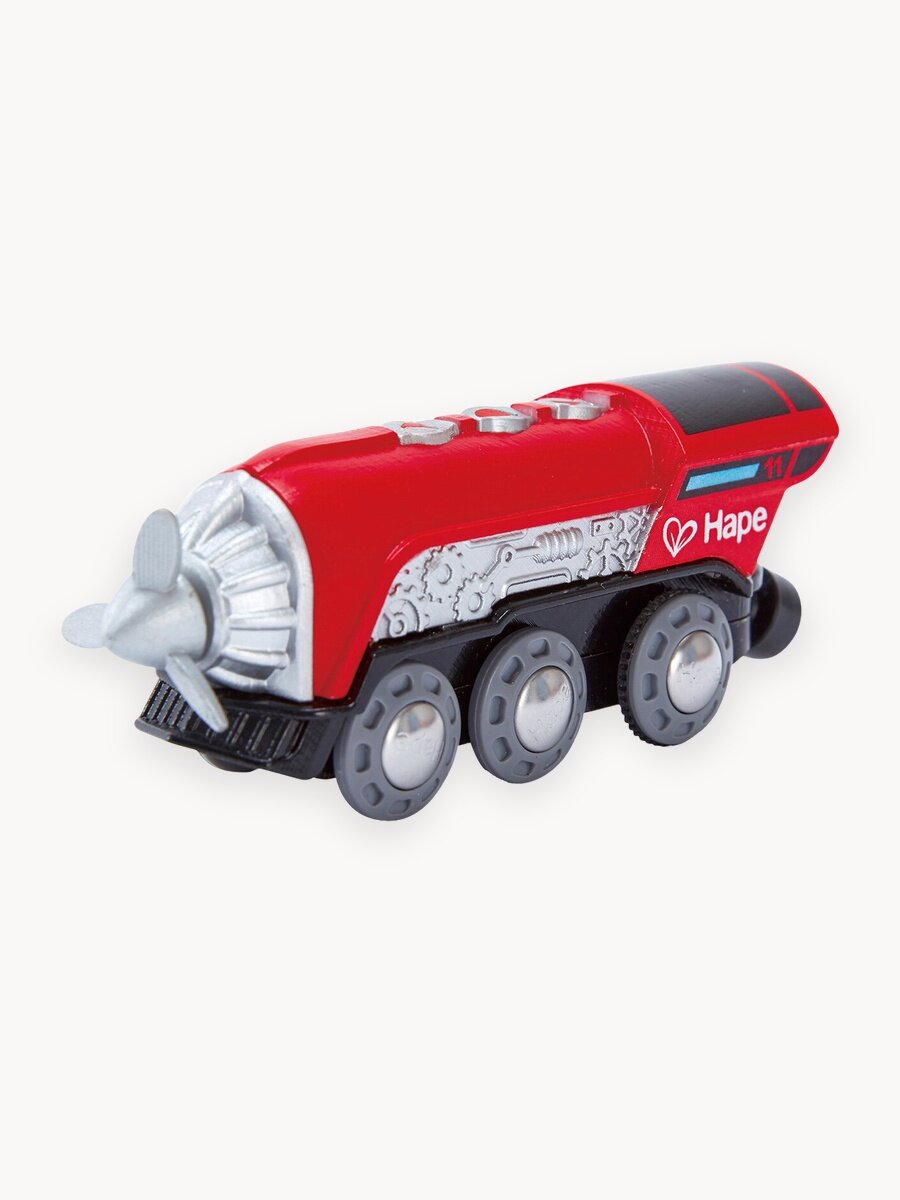 Детский игрушечный поезд с пропеллером Hape на батарейках E3750_HP