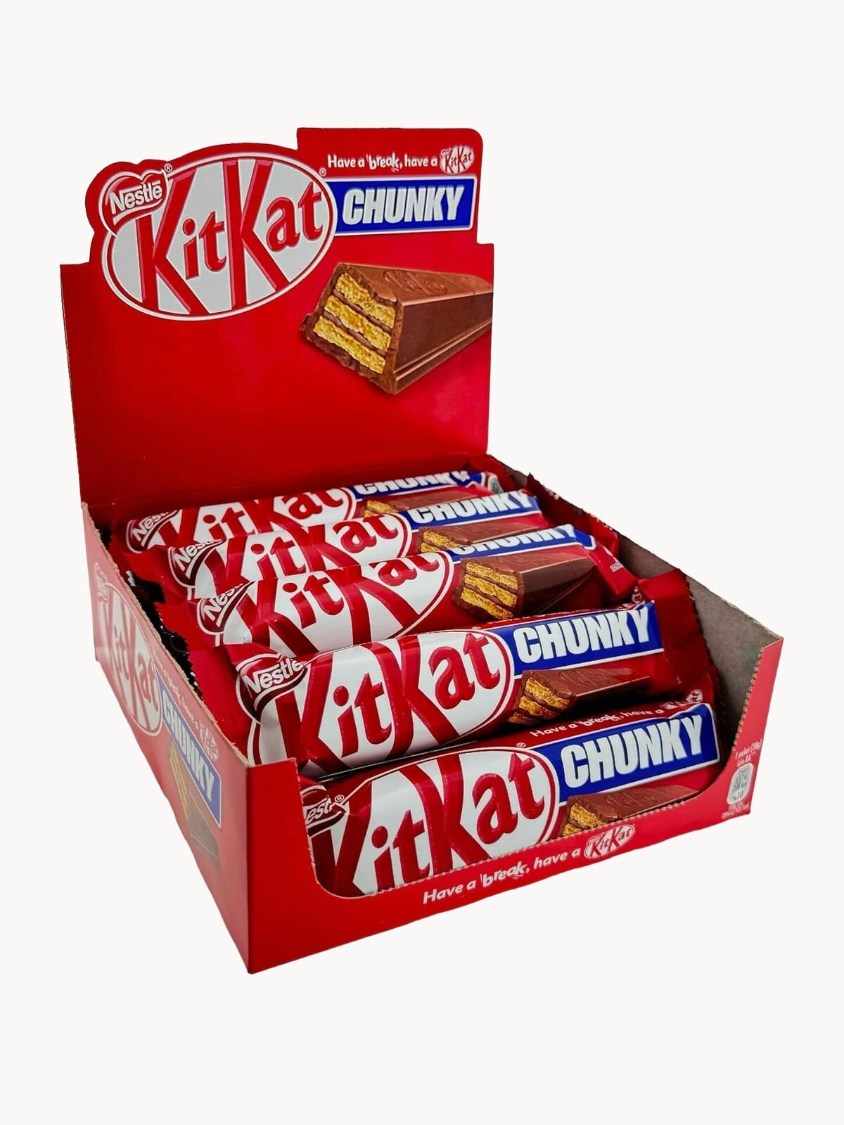 Шоколадный батончик KitKat Chunky, 38 гр, 12 шт