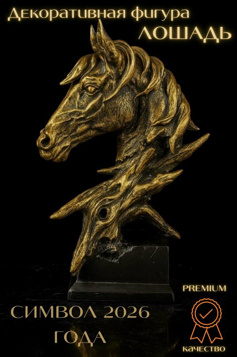 Декоративная фигура лошадь бронза Символ 2026