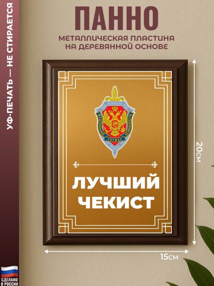 Настенный диплом "Лучший чекист" ФСБ