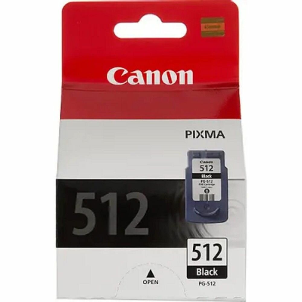 Canon Расходные материалы PG - 512Bk 2969B007 2969B001 Картридж для PIXMA MP240, 260, 480, Черный, 401 стр.