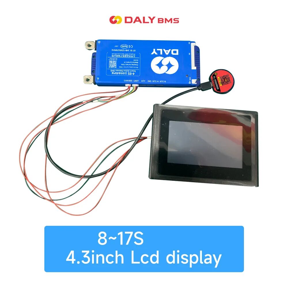 DALY 100 BALANCE BMS Bluetooth Батарейный модуль 200A, 8-17S WIFI-4.3LCD