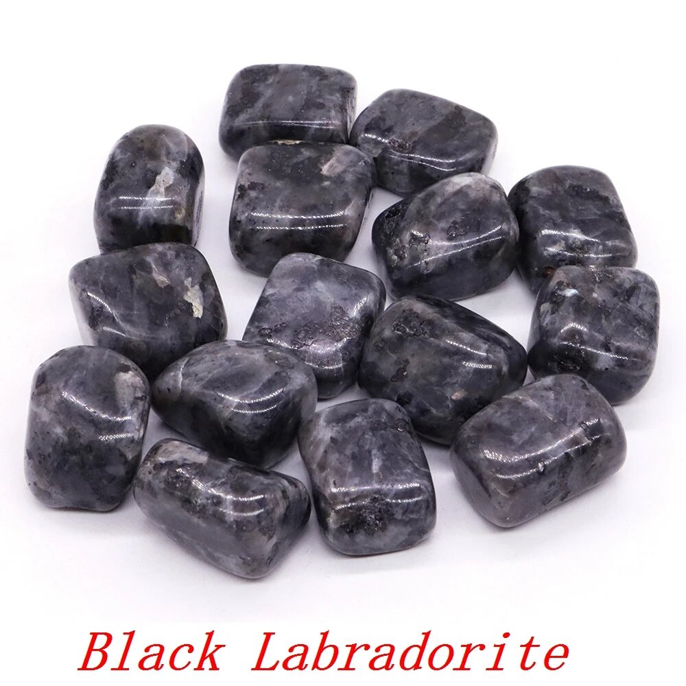 Лунный камень персик, натуральный, для дома Черный, 500g, Black Labradorite