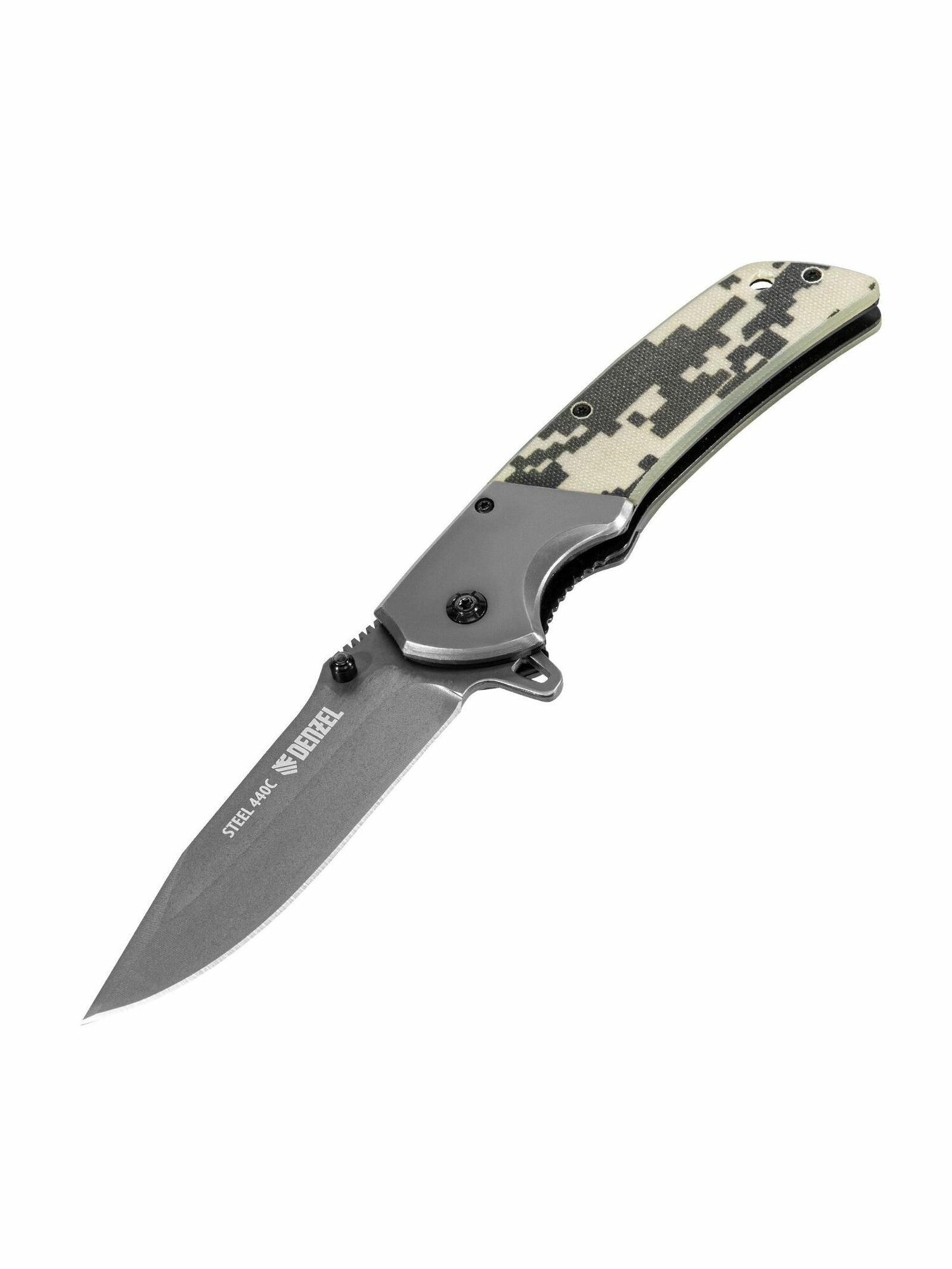 Нож складной, многоцелевой, системы Liner-Lock, с накладкой G10 Denzel Новинка 79207