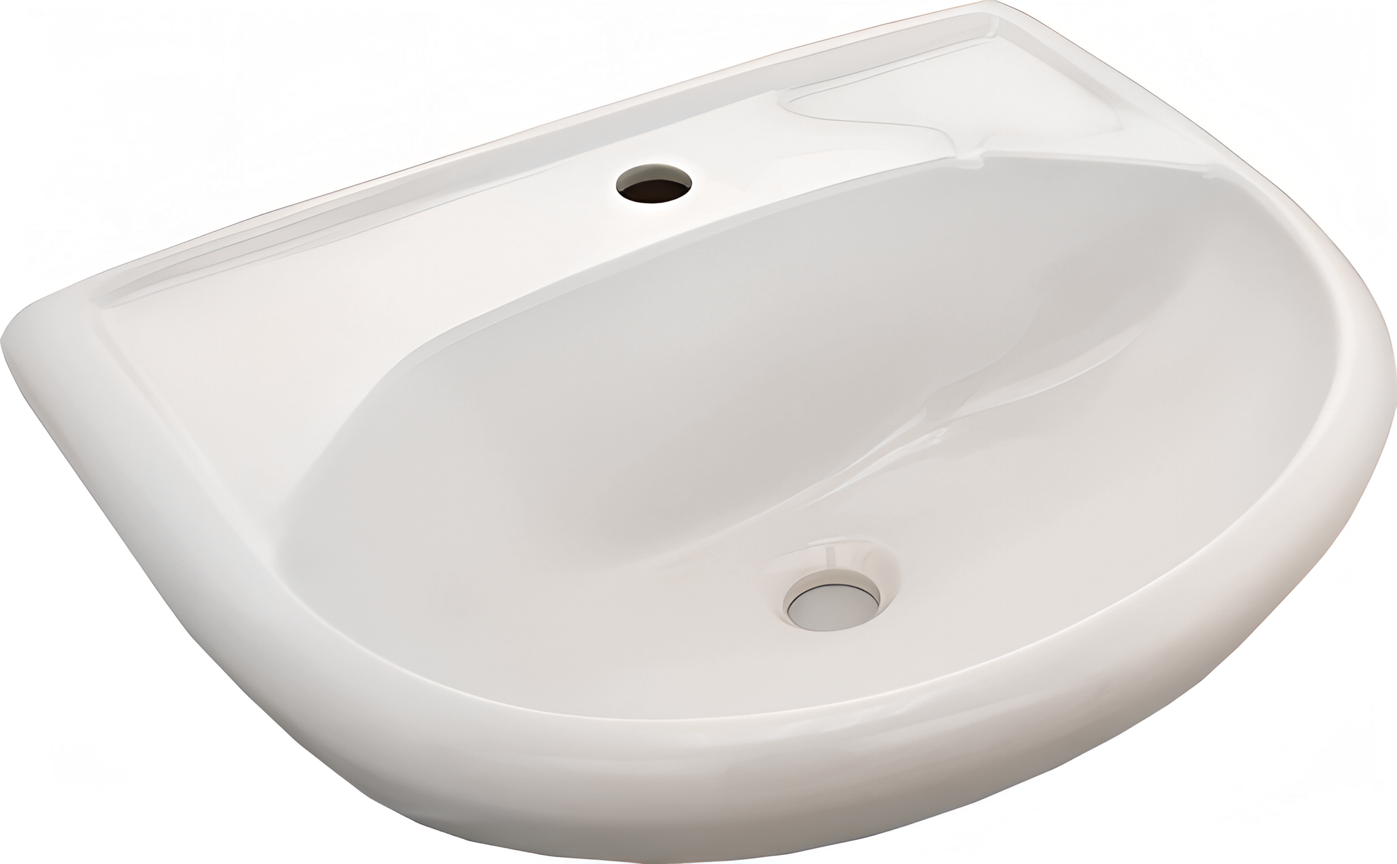 Умывальник (Лобня) Парус 54,5 с отверстием, без перелива, установка на кронштейн 24см