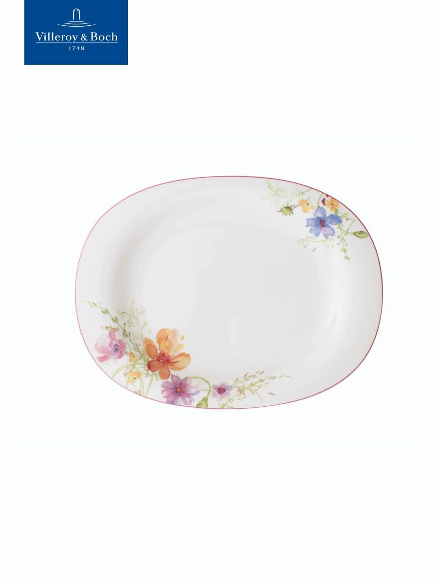 Овальное блюдо 34 см, Mariefleur Basic, Villeroy & Boch, Премиум-Фарфор