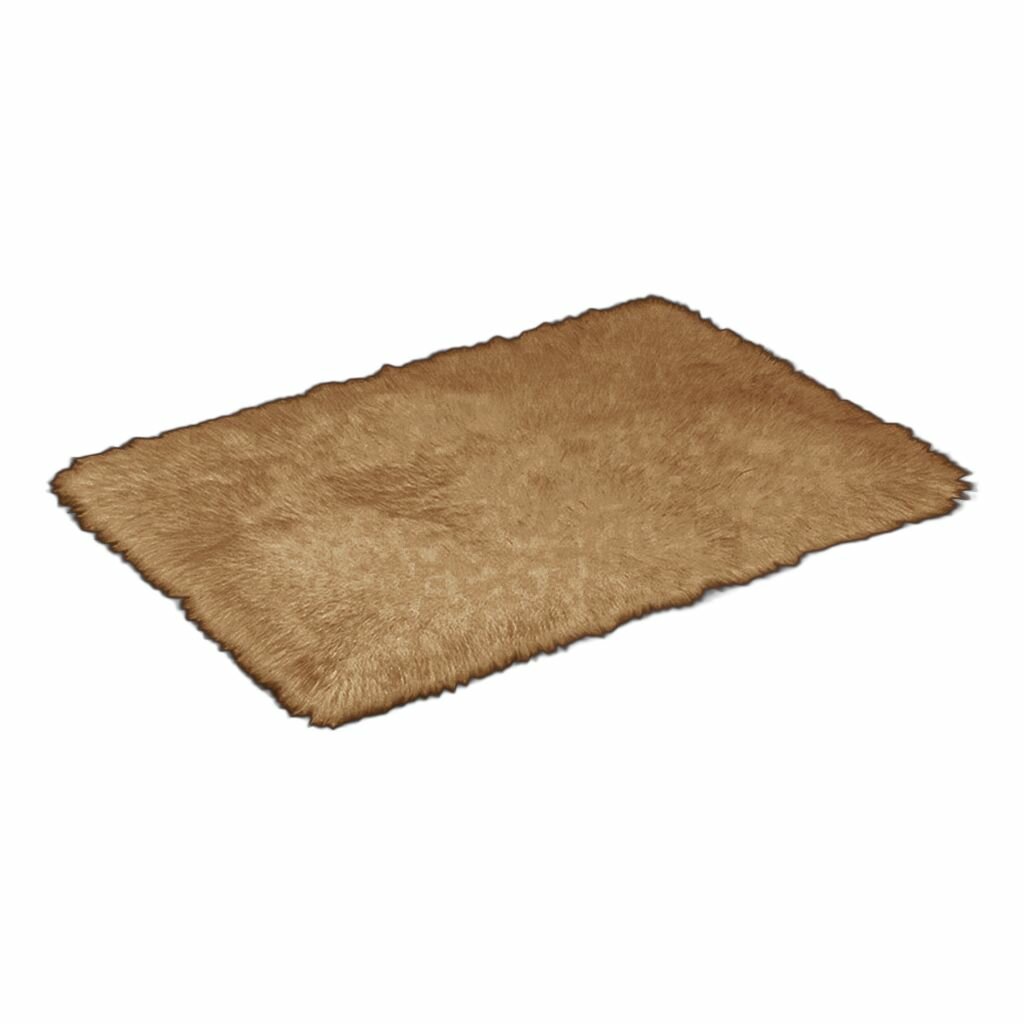 Ковер из искусственной шерсти и плюша-светлый верблюжий 60х90см