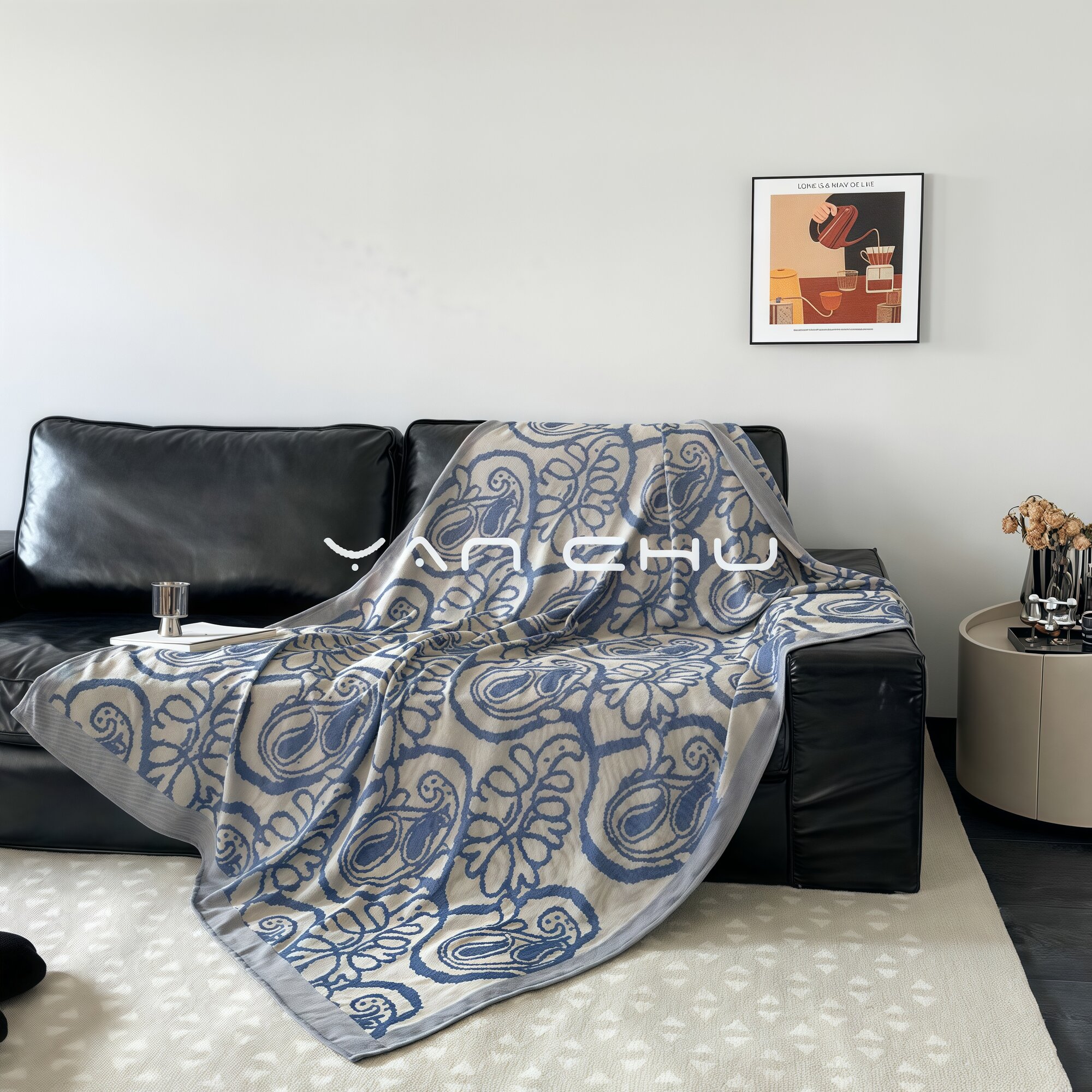 Авиаплед для первого класса, новый плед-платок с азиатским узором, шаль, палантин, одеяло