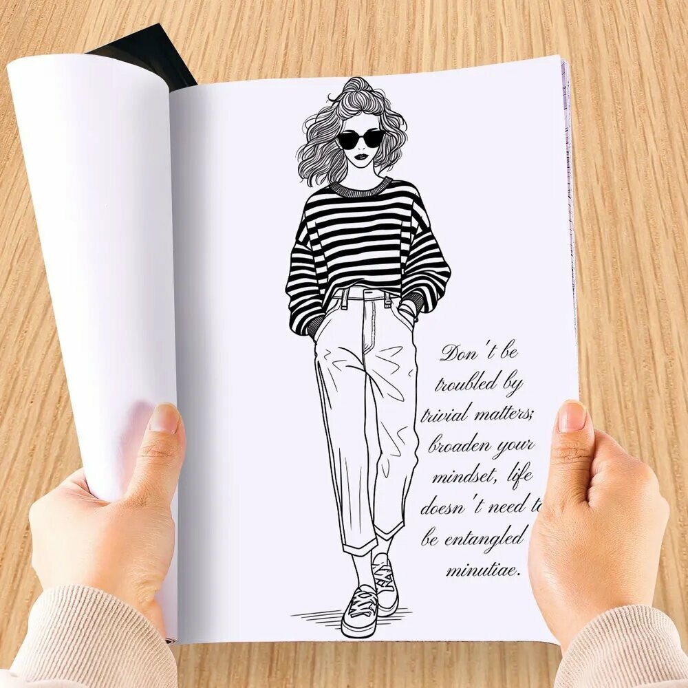 Книжка-раскраска моды, Альбом для рисования Витрина моды, высокое качество Книга каракулей30 см*21 см, подходит для раскрашивания как взрослыми, так и детьми