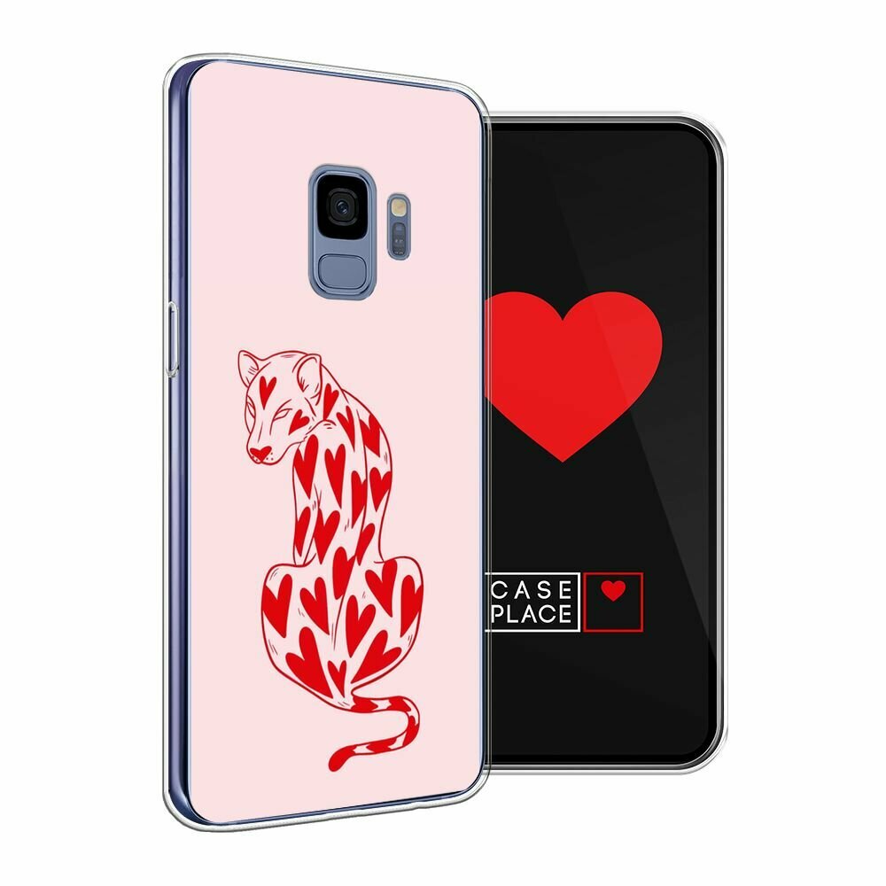 Чехол на Samsung Galaxy S9 / Самсунг Галакси С9 с принтом "Heart panther 1 - 14 февраля" — фото 1