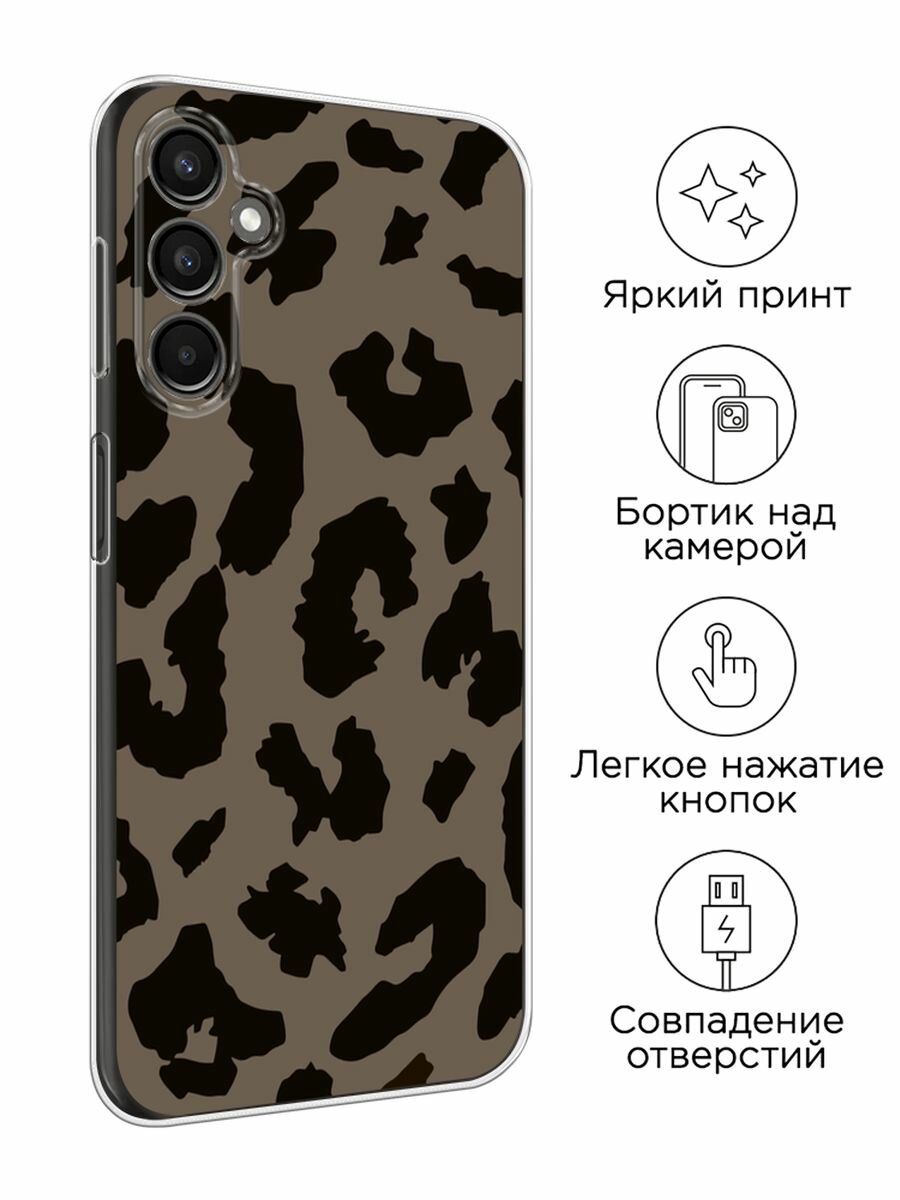 Чехол на Samsung Galaxy A24 / Самсунг Галакси A24 с принтом "Леопардовые пятна паттерн 1" — фото 1