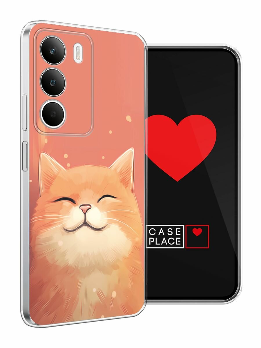 Чехол на Realme C71/P3 Lite 4G / Реалми С71/P3 Лайт 4G с принтом "Довольный рыжий котик" — фото 1