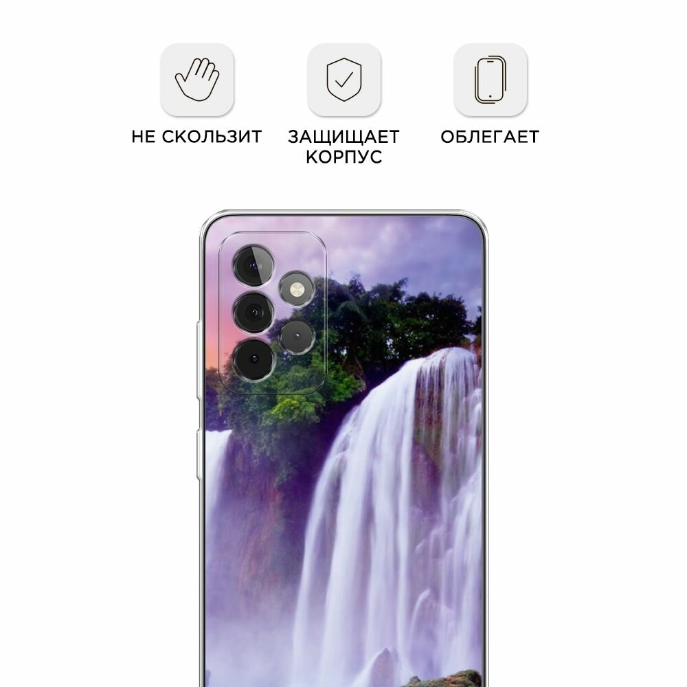 Чехол на Samsung Galaxy A72 / Самсунг Галакси А72 с принтом водопад 10 — фото 1