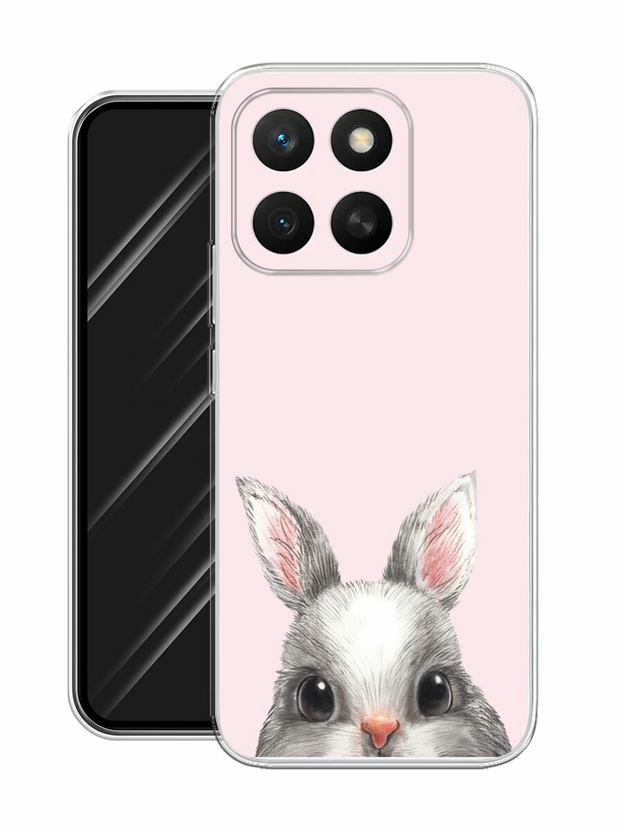 Чехол на Honor X8c / Хонор X8c с принтом "Карандашный кролик 1 - 8 марта" — фото 1