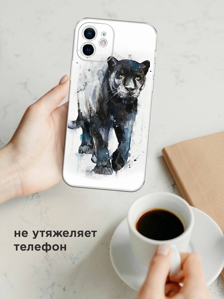 Чехол на Apple iPhone 12 mini / Айфон 12 Мини с принтом "Пантера арт 3" — фото 1