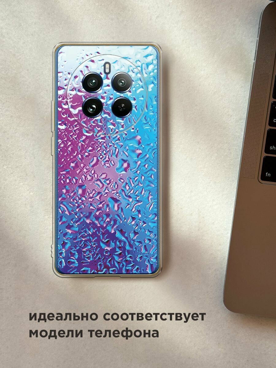 Чехол на Realme 12 Pro / Реалми 12 Про с принтом "Капли на стекле" — фото 1