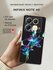 Чехол на Infinix Note 40 / Инфиникс Нот 40 с принтом "Синий цветок на черном"