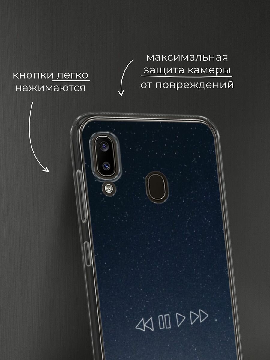 Чехол на Samsung Galaxy A30/A20 / Самсунг Галакси A30/A20 с принтом "Космическая музыка" — фото 1