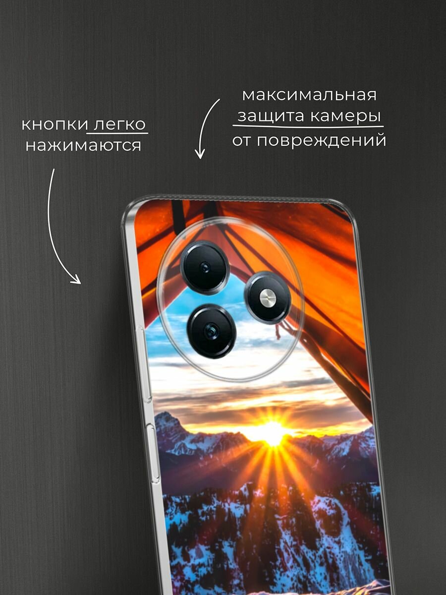 Силиконовый чехол на Itel S24 / Ител S24 с принтом "Горы 7" — фото 1