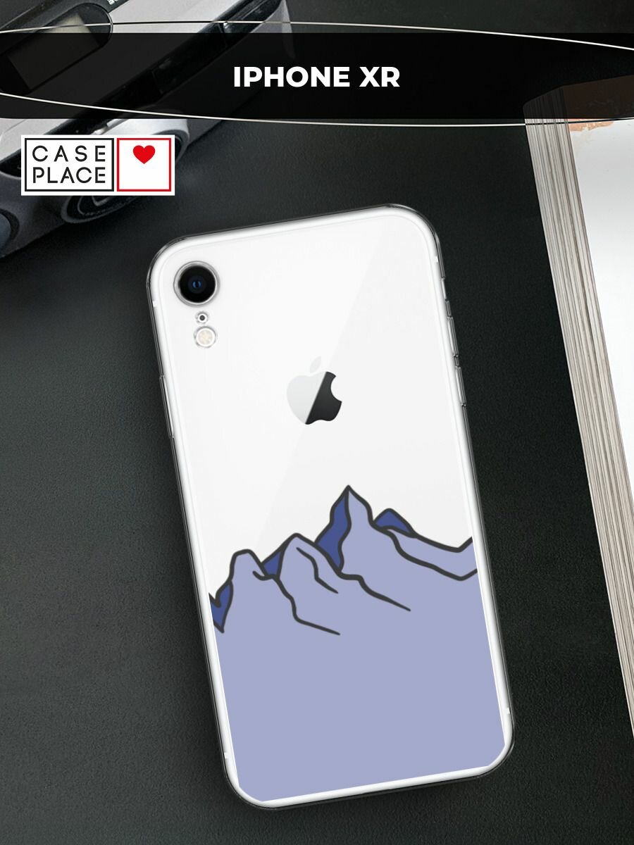 Чехол на Apple iPhone XR / Айфон XR с принтом "Гора", прозрачный