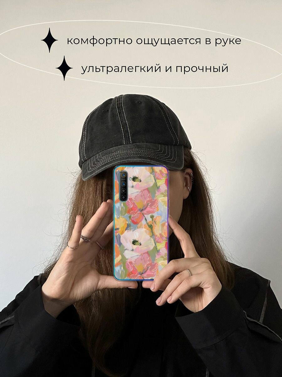 Чехол на Realme XT / Реалми XT с принтом "Акварельные анемоны" — фото 1
